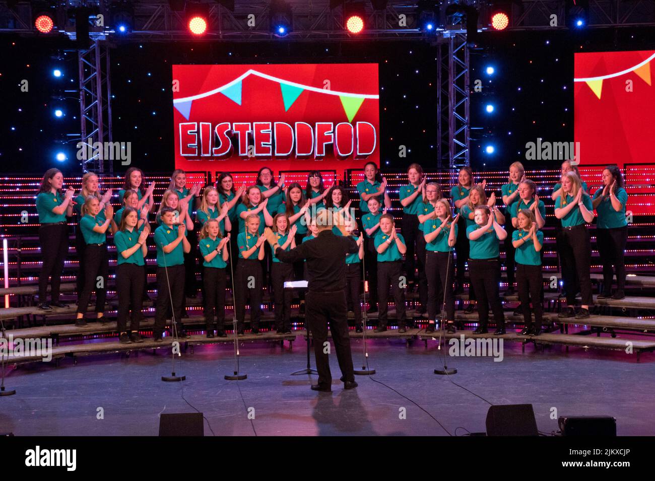 Choir singers, performers and visitors at the National Eisteddfod ...