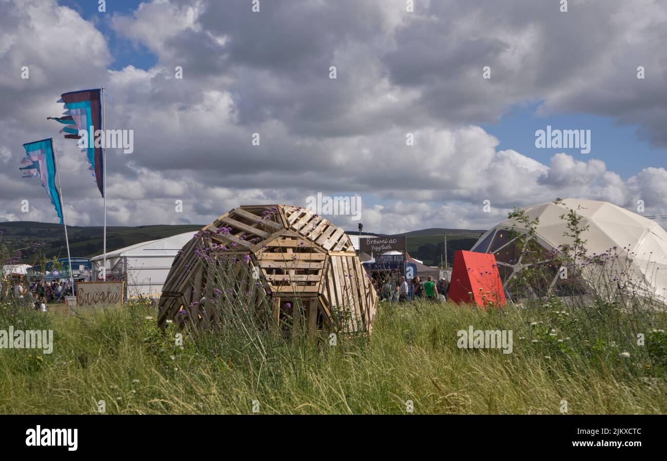 Visitors at the National Eisteddfod festival of Welsh culture and ...