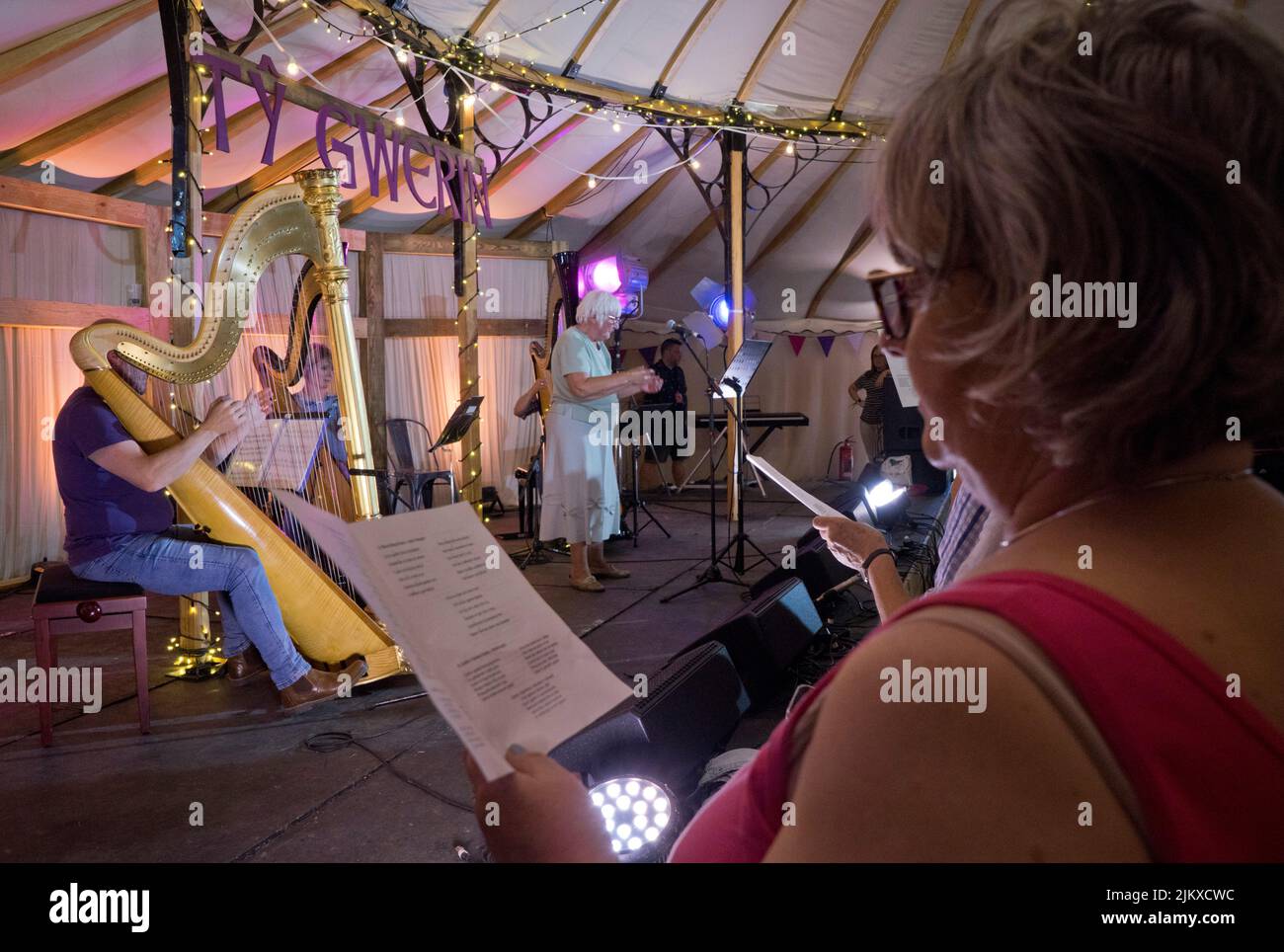 Choir singers, performers and visitors at the National Eisteddfod ...