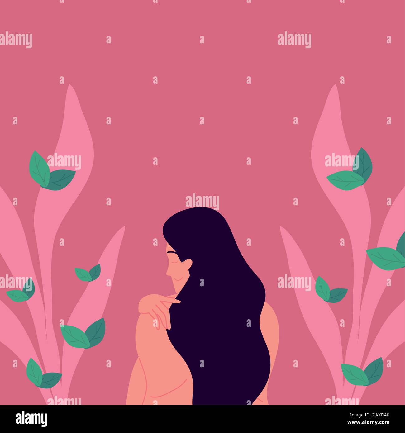 One woman back view Stock Vector Images - Alamy