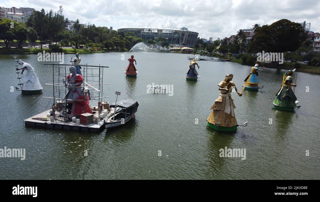 salvador, bahia, brazil - august 3, 2022: Sculptures of orixa, deity of ...