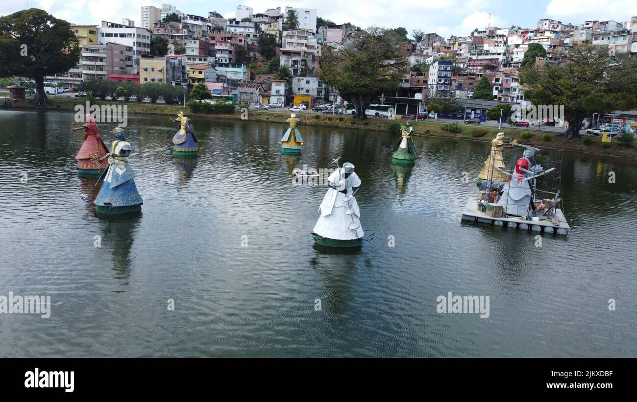 salvador, bahia, brazil - august 3, 2022: Sculptures of orixa, deity of ...