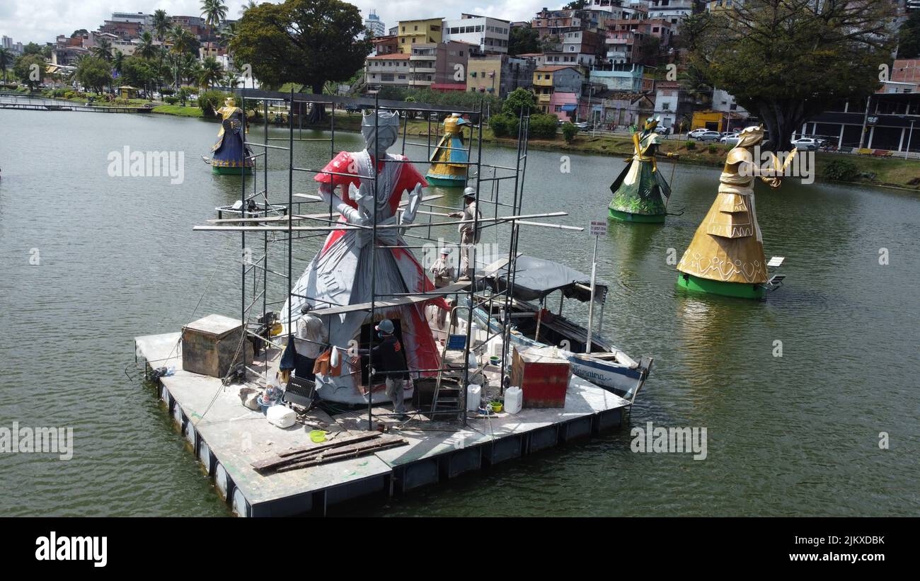 salvador, bahia, brazil - august 3, 2022: Sculptures of orixa, deity of ...