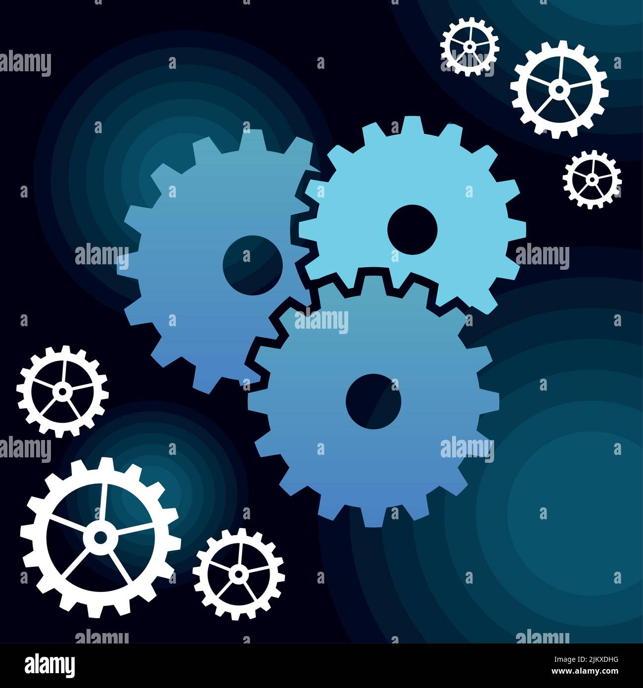 gear wheels on gradient background Stock Vector Image & Art - Alamy