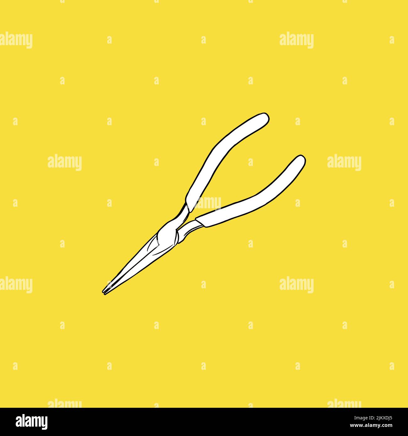 Pliers. Sketch and Vintage style. - Vector Stock Vector Image & Art - Alamy