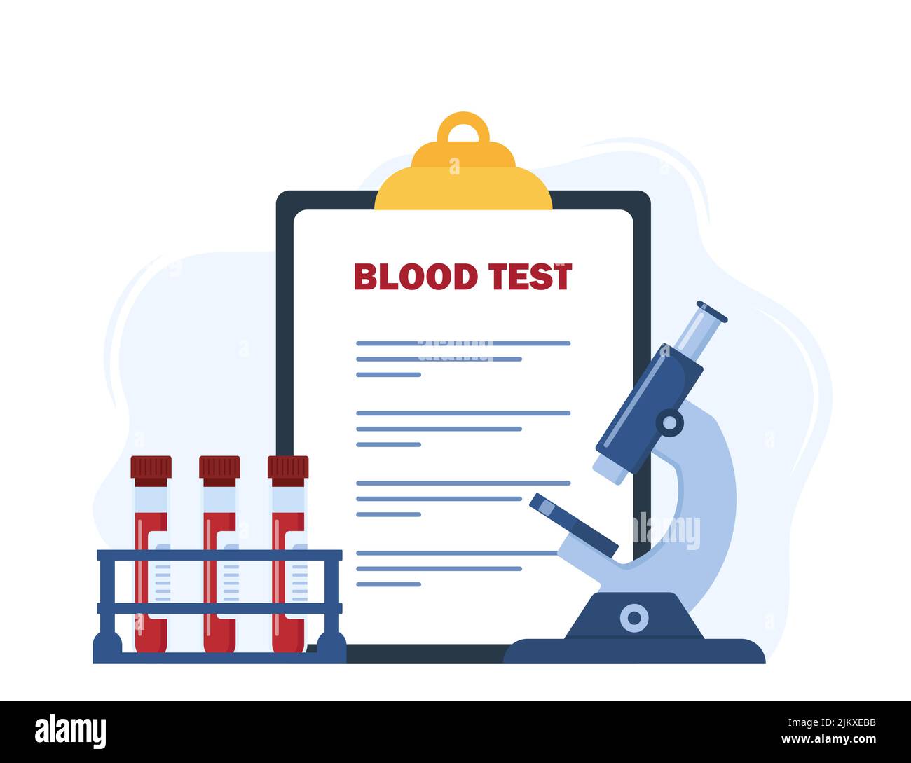 Medical blood test concept. Chemical laboratory analysis. Patient blood ...