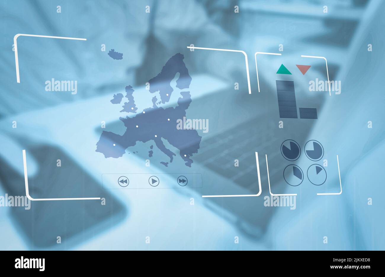 Europe phone map hi-res stock photography and images - Alamy