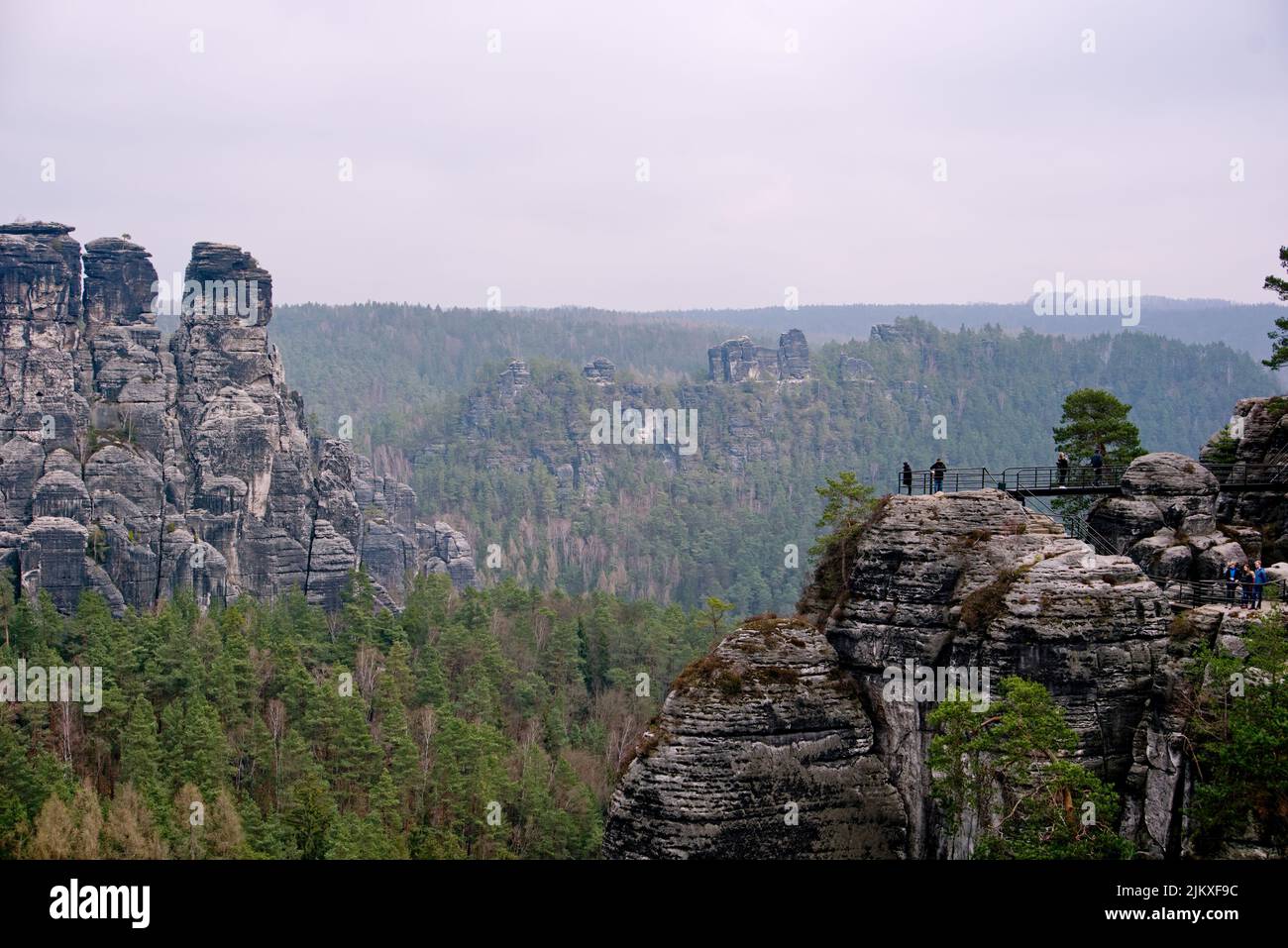 Bastei, National Park Saxon Switzerland - March 29th 2022: View from ...