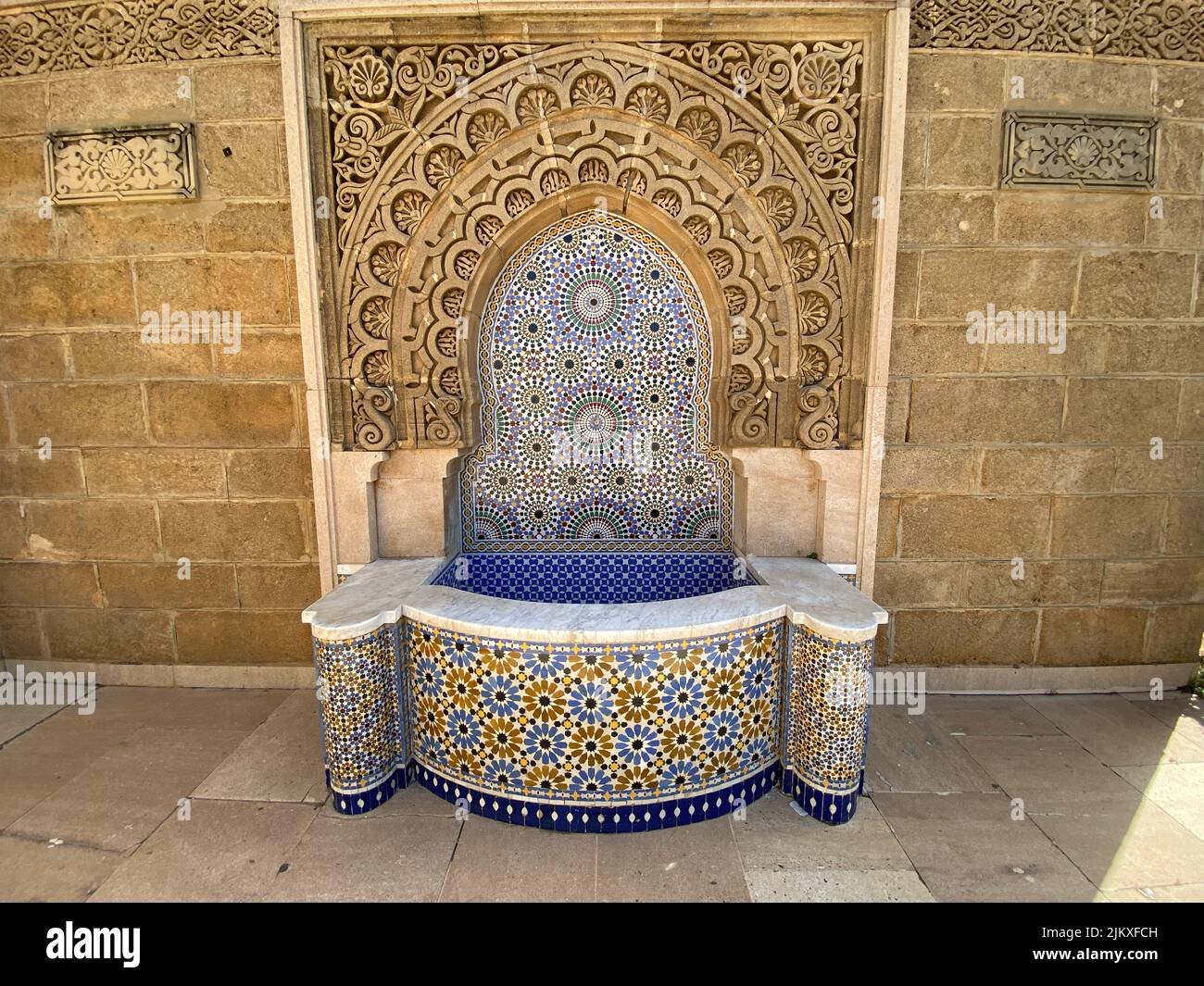 Traditional moroccan water fountain handmwith ceramic Stock Photo - Alamy