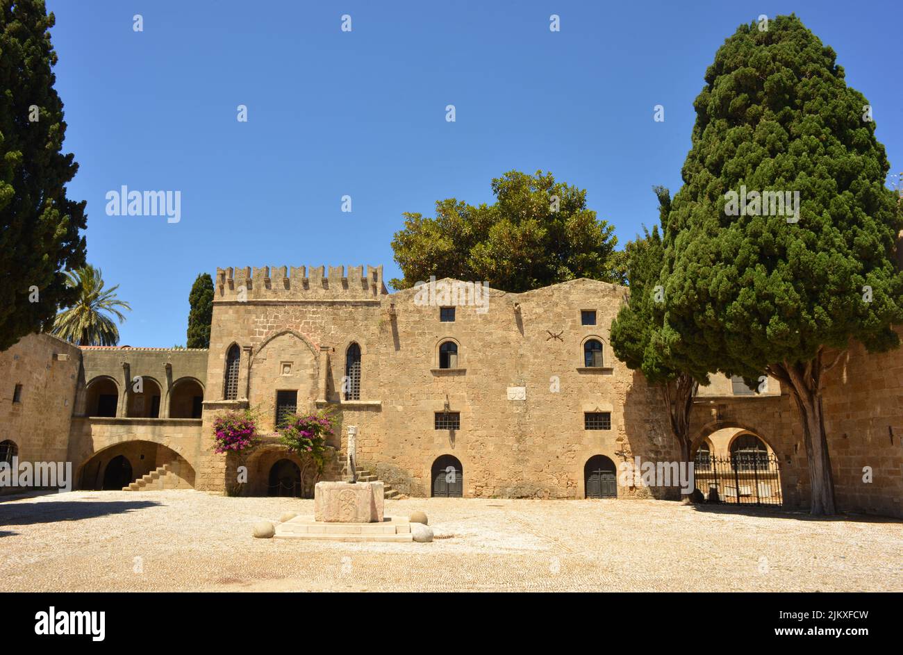 Square of the Hebrew Martyrs, historical architecture Rhodes, Greece ...