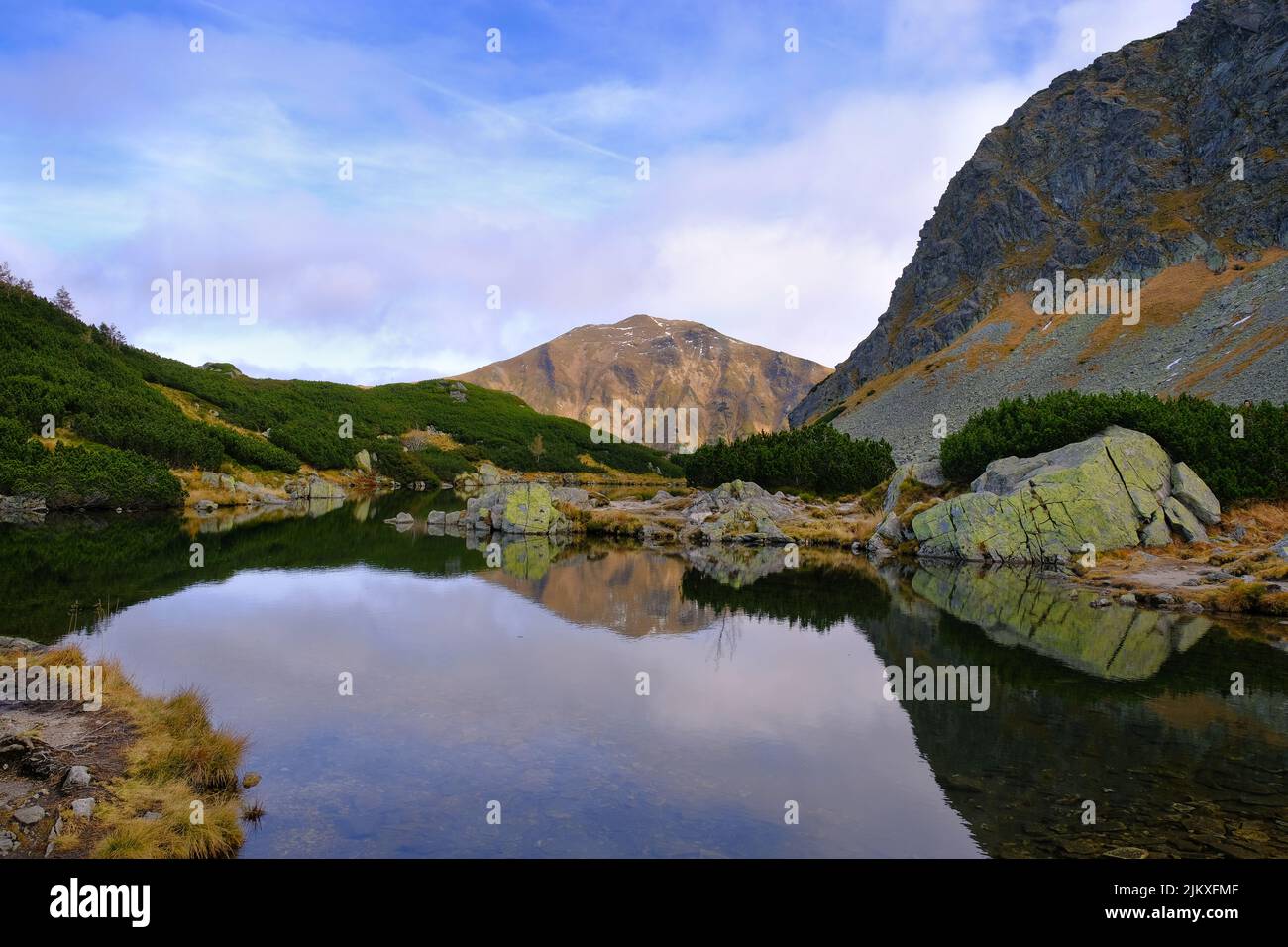 Valley of five ponds in the tatra mountains hi-res stock photography ...