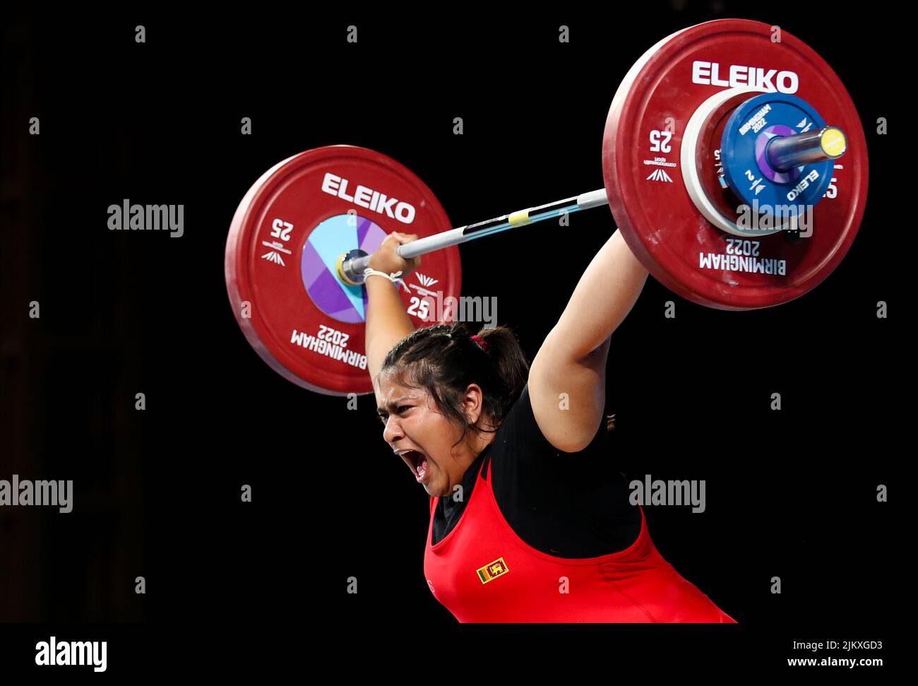 Sri Lanka’s Thimali N.b.j.h H. Wiyannalage during the Women’s 89kg ...