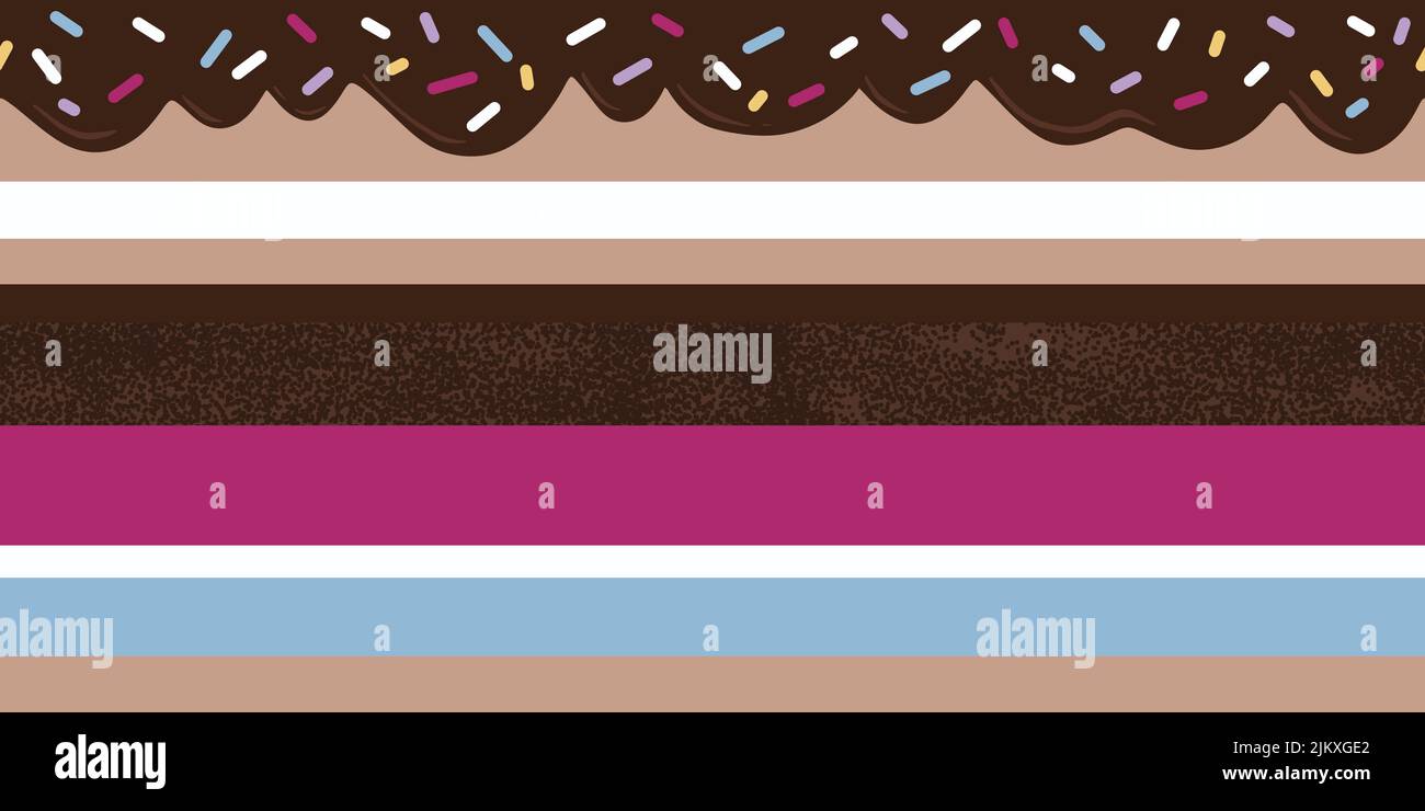 Birthday cake seamless ribbons pattern for wrapping paper and ...