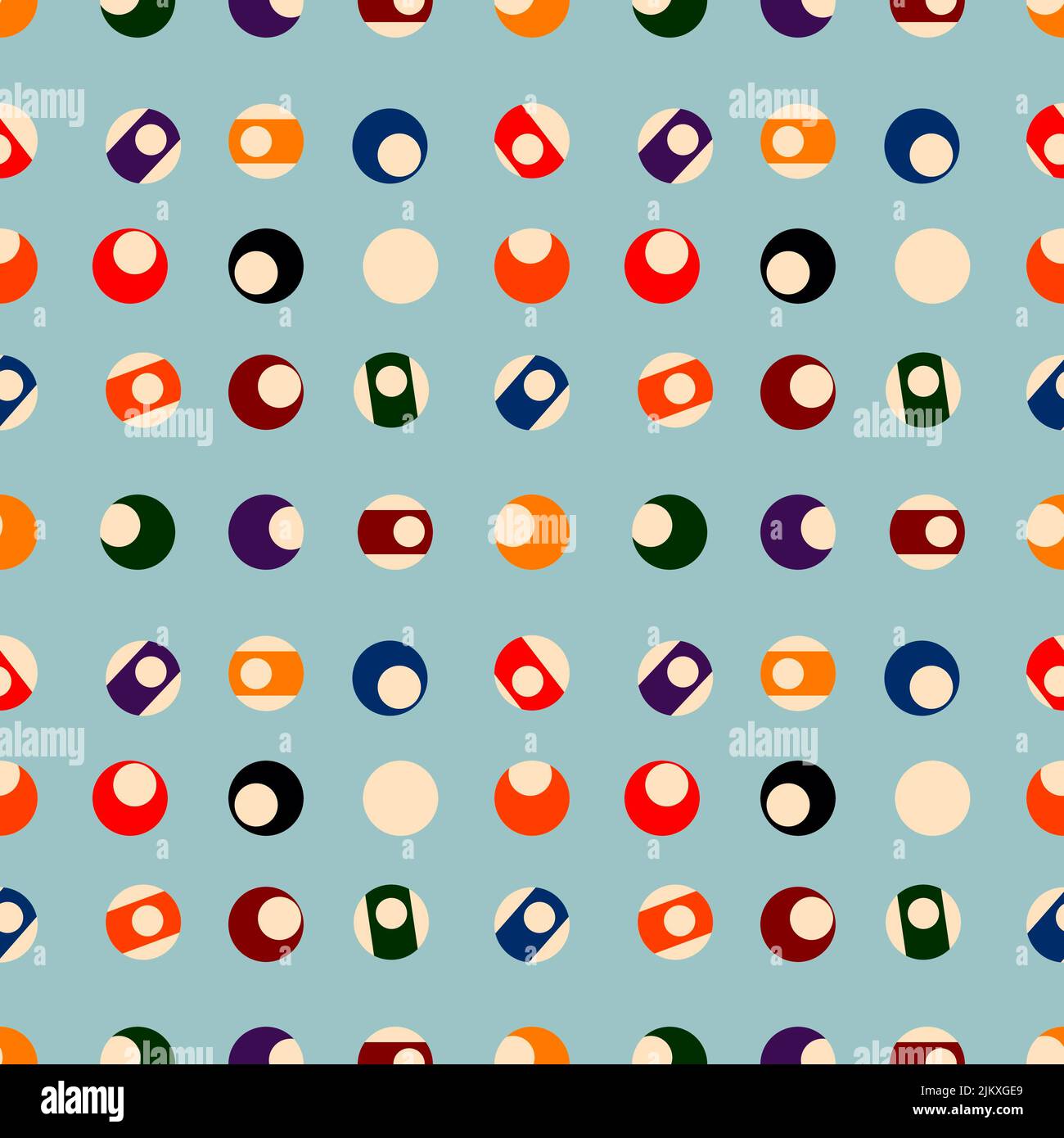 Cartoon game seamless billiards balls pattern for fabrics and ...