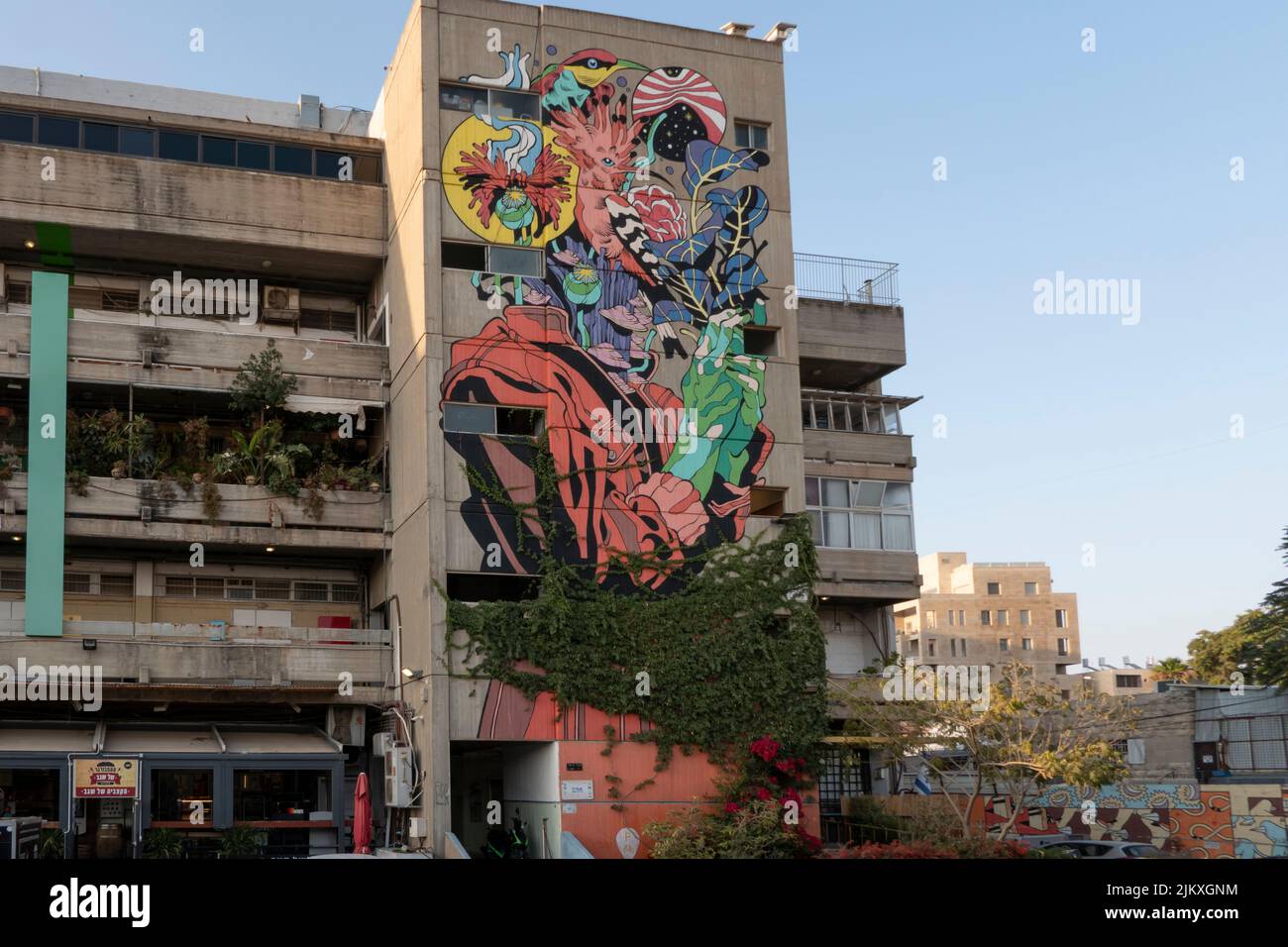 Wall painting by Israeli street artists Brothers of Light which ...