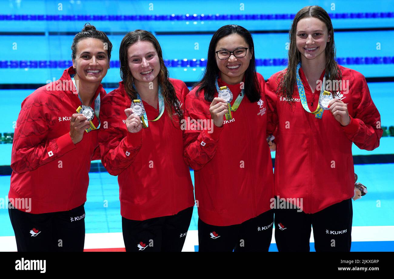 Canada's Kylie Masse, Sophie Angus, Margaret Macneil, and Summer ...