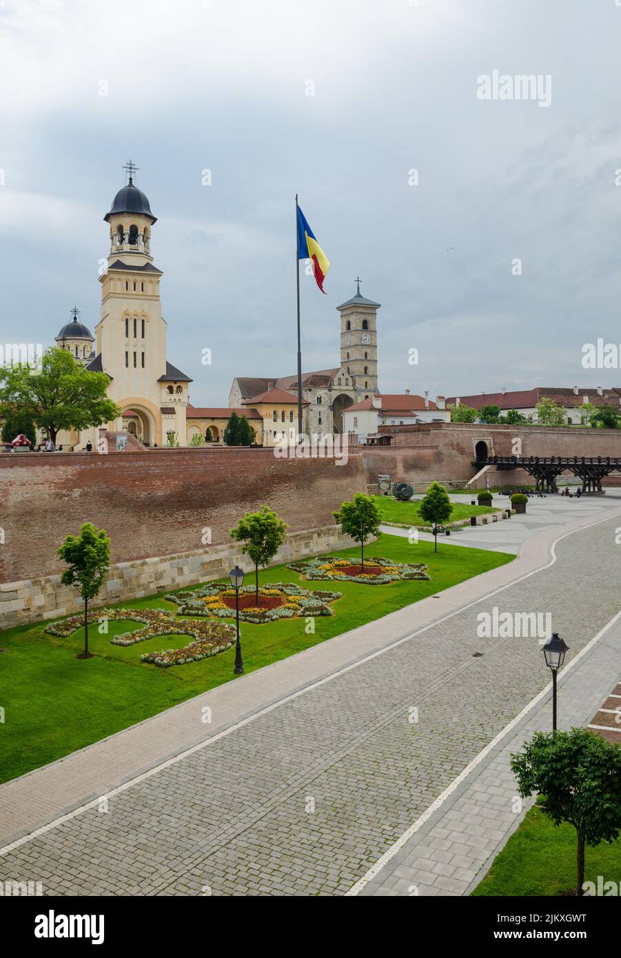A vertical shot of Coronation Cathedral bell tower, St. Michael's ...