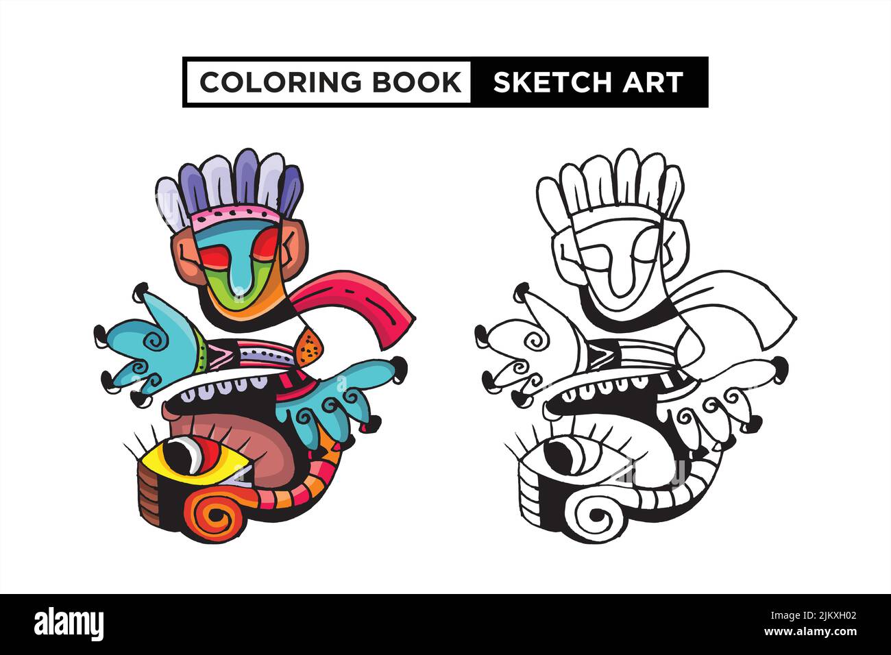 A vector design coloring book.Image of May Indian, for children's ...