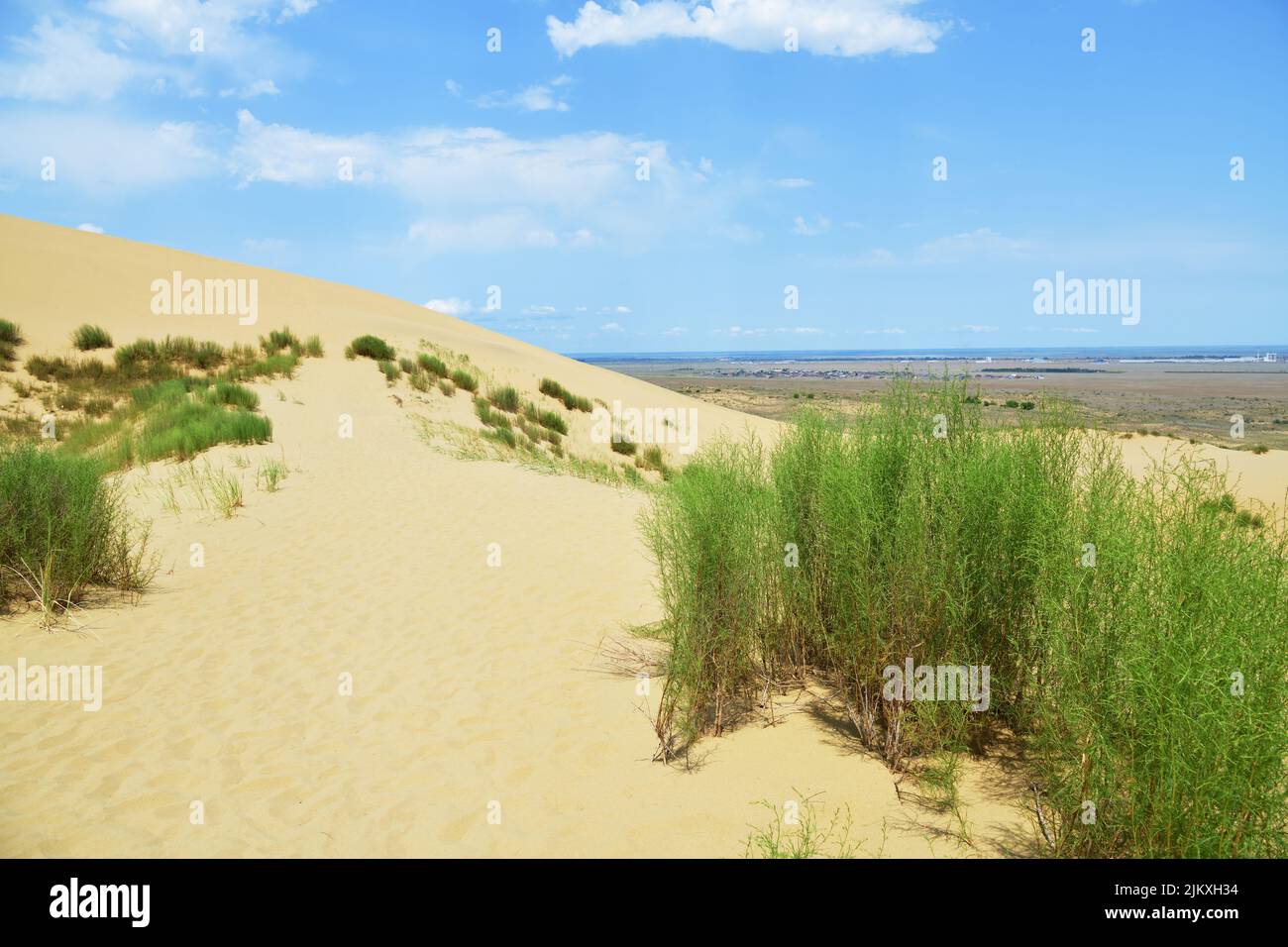 Sarykum dune. Dagestan, Russia. A unique sandy mountain in the Caucasus ...