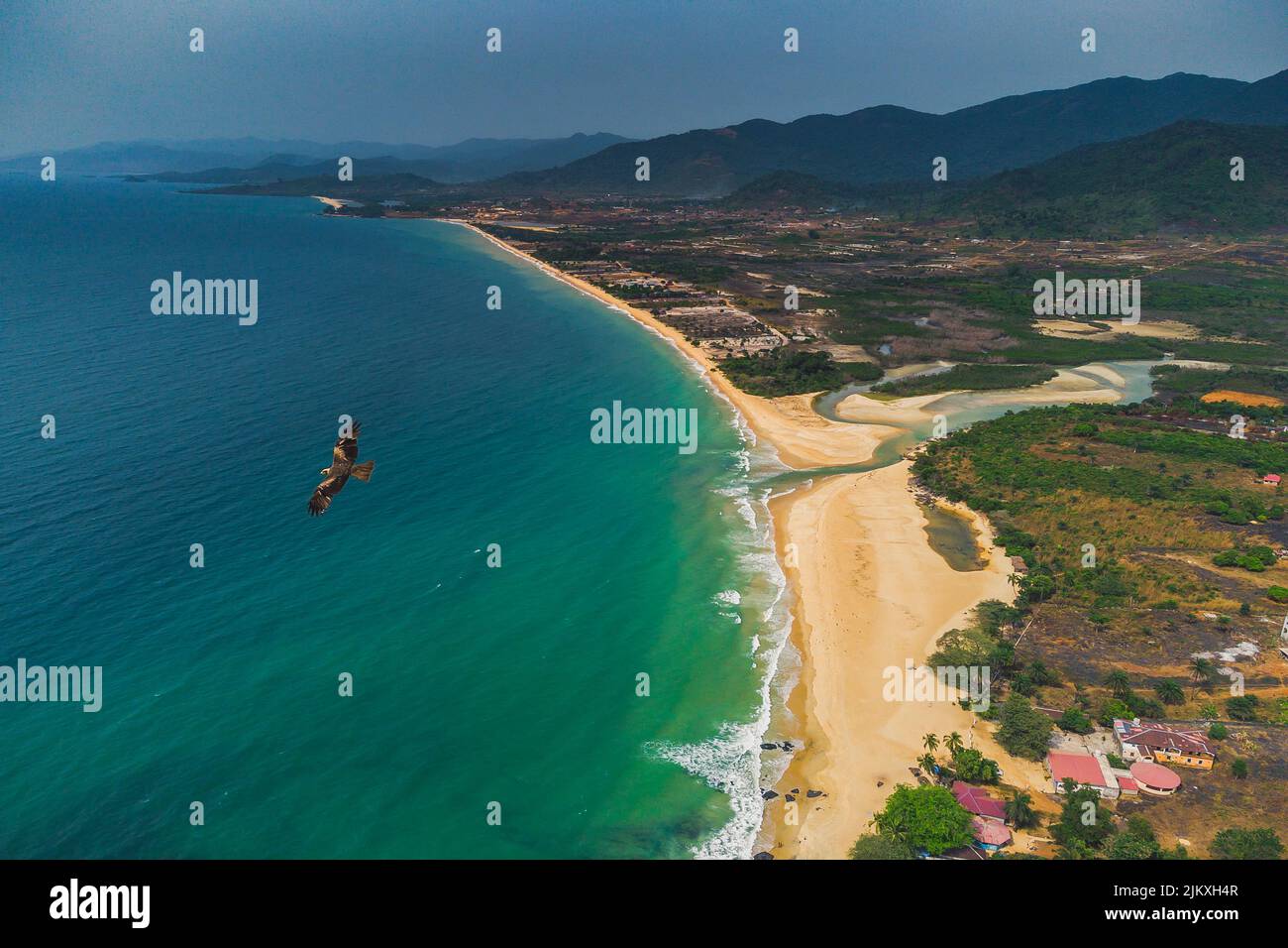Beautiful bureh beach from above Stock Photo - Alamy