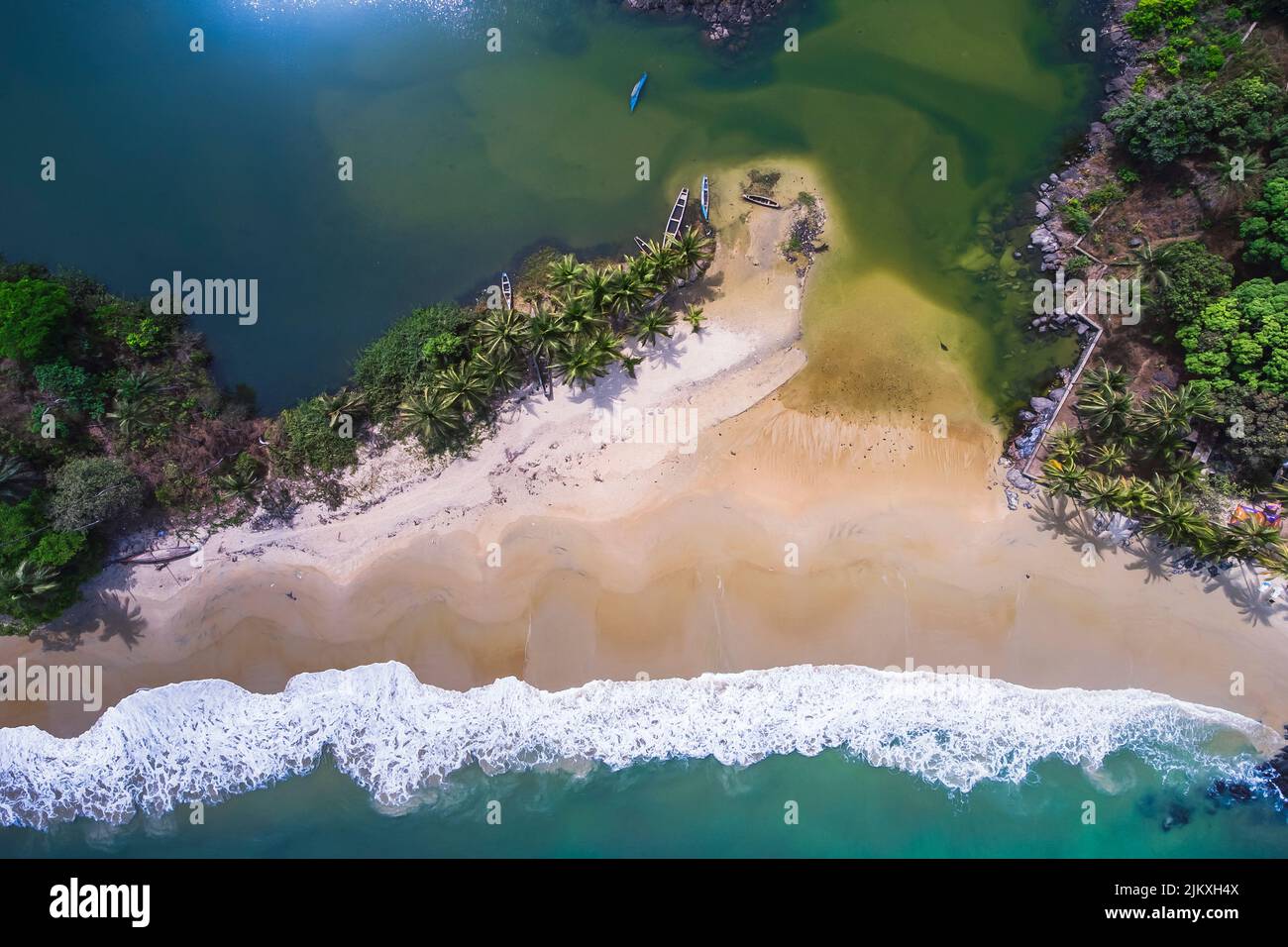 Picture taken by drone at bureh beach, Freetown Stock Photo - Alamy