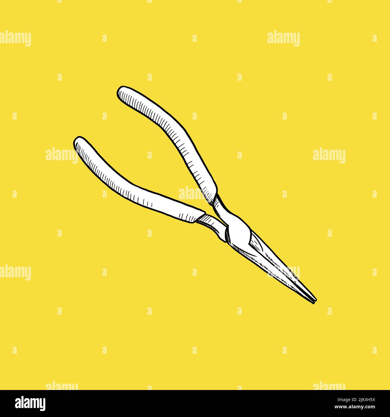 Pliers. Sketch and Vintage style. - Vector Stock Vector Image & Art - Alamy