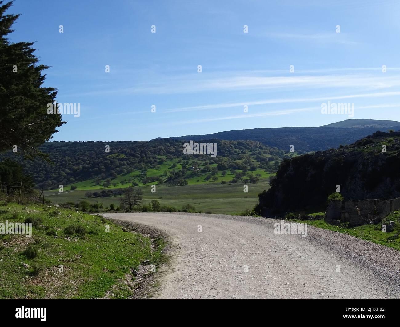 Pathway going through hills hi-res stock photography and images - Alamy