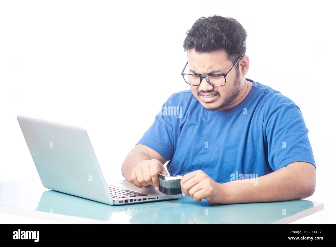 Computer man breaking hi-res stock photography and images - Alamy