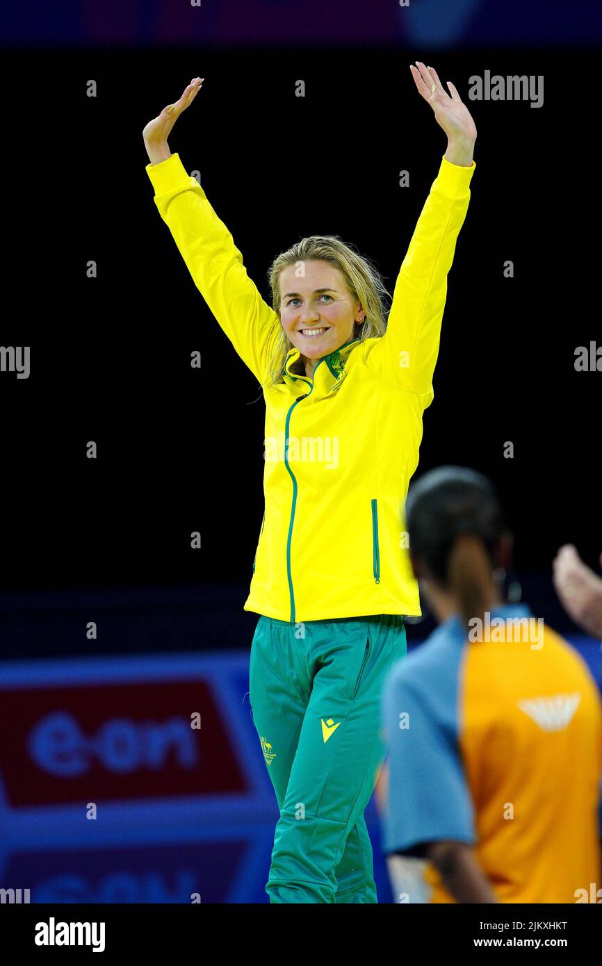 Australias Ariarne Titmus With The Gold Medal After The Womens 400m