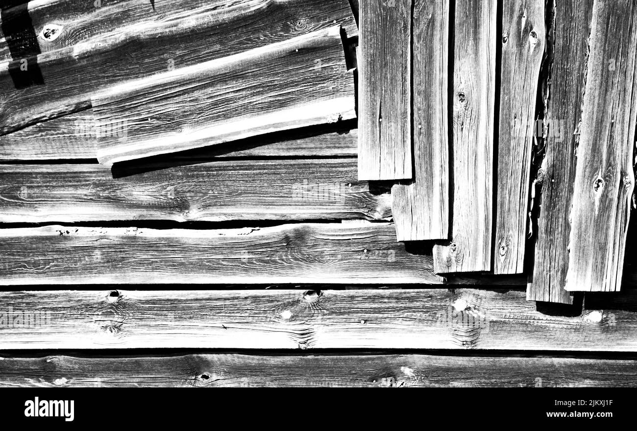 Old boards. Wooden background from old boards. Wood texture on dark ...