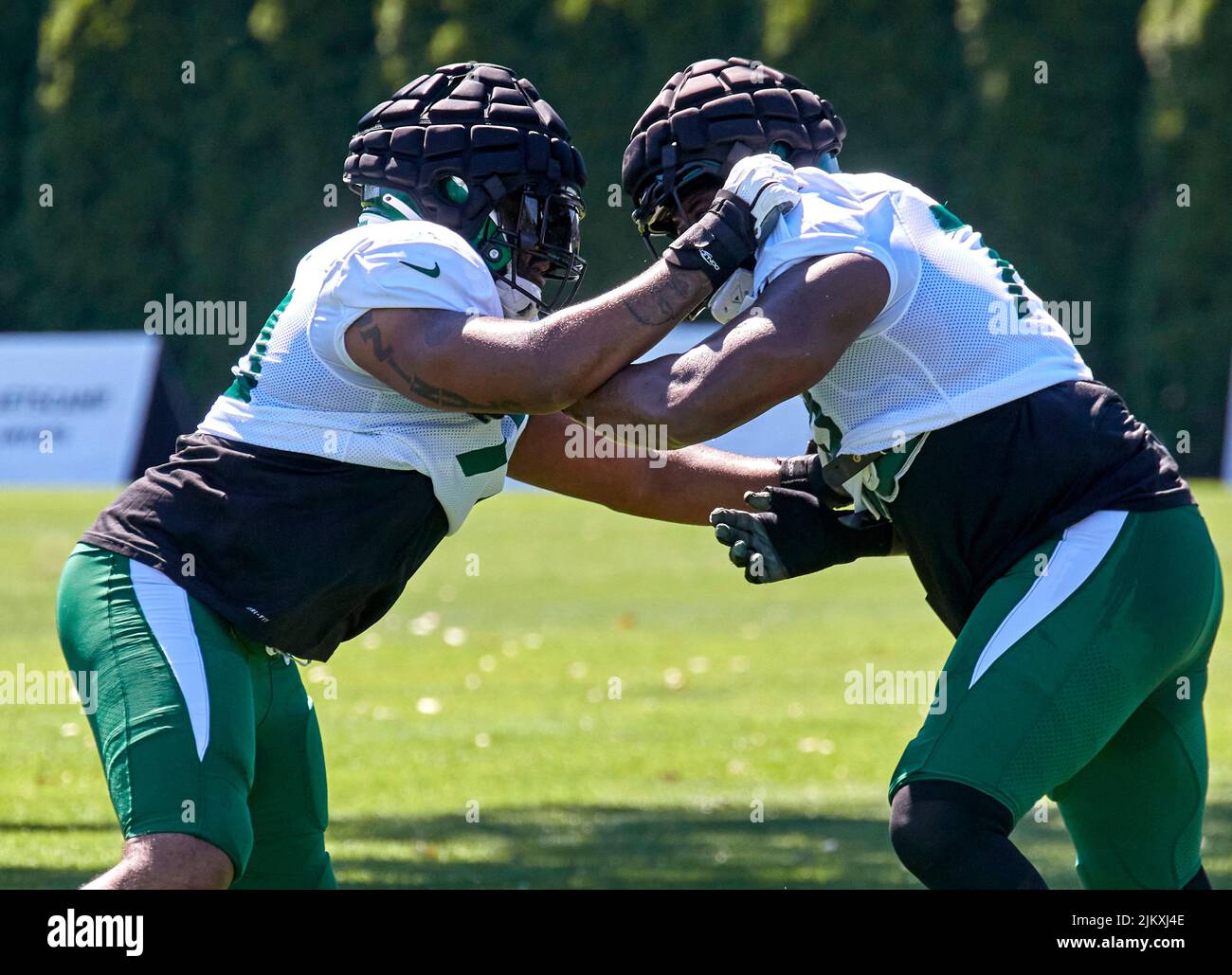 August 3, 2022, Florham Park, New Jersey, USA: New York Jets' tackles ...