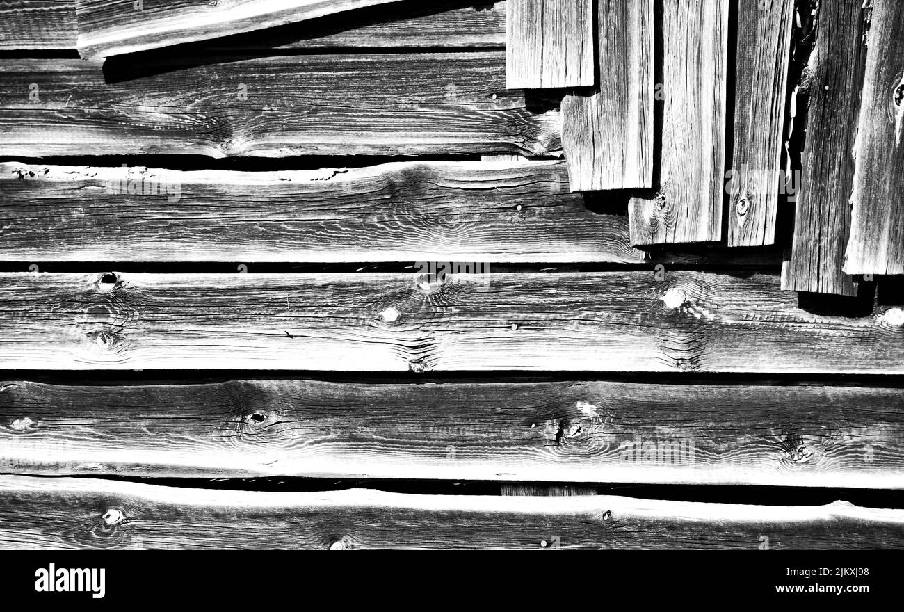 Old boards. Wooden background from old boards. Wood texture on dark ...