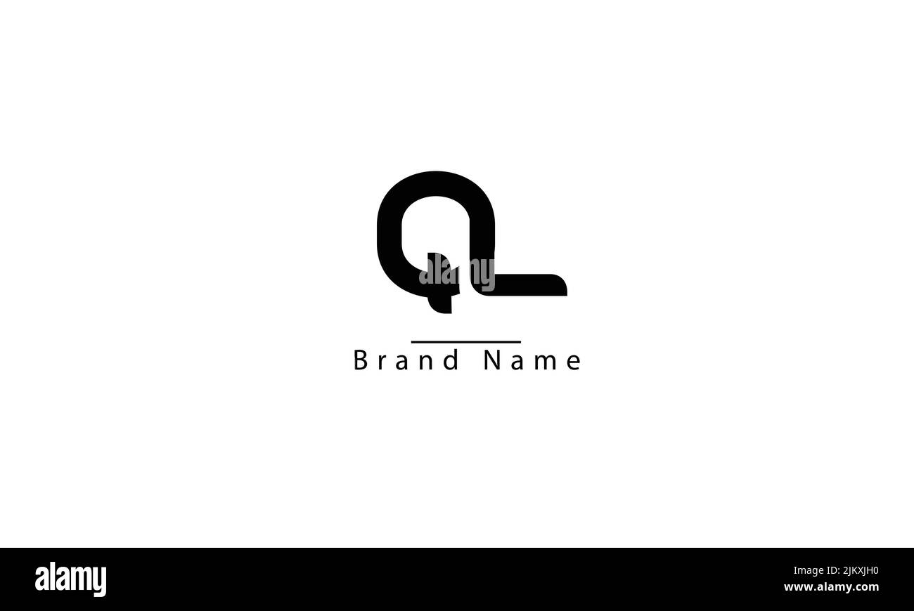 Ql minimal logo design hi-res stock photography and images - Alamy