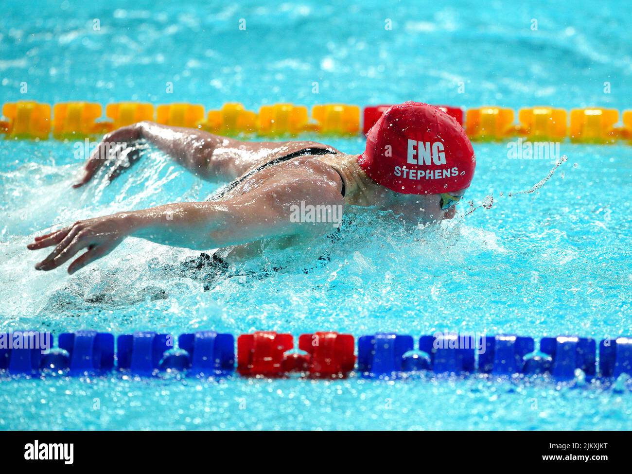 England's Laura Stephens during the Women's 4 x 100m Medley Relay Final ...