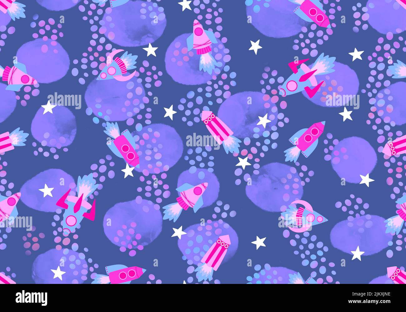 Cartoon seamless spaceship pattern for fabrics and kids and school ...