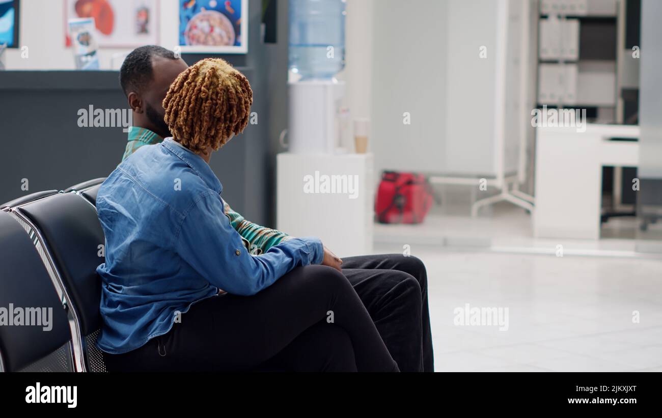 African american people talking about disease and healthcare service ...