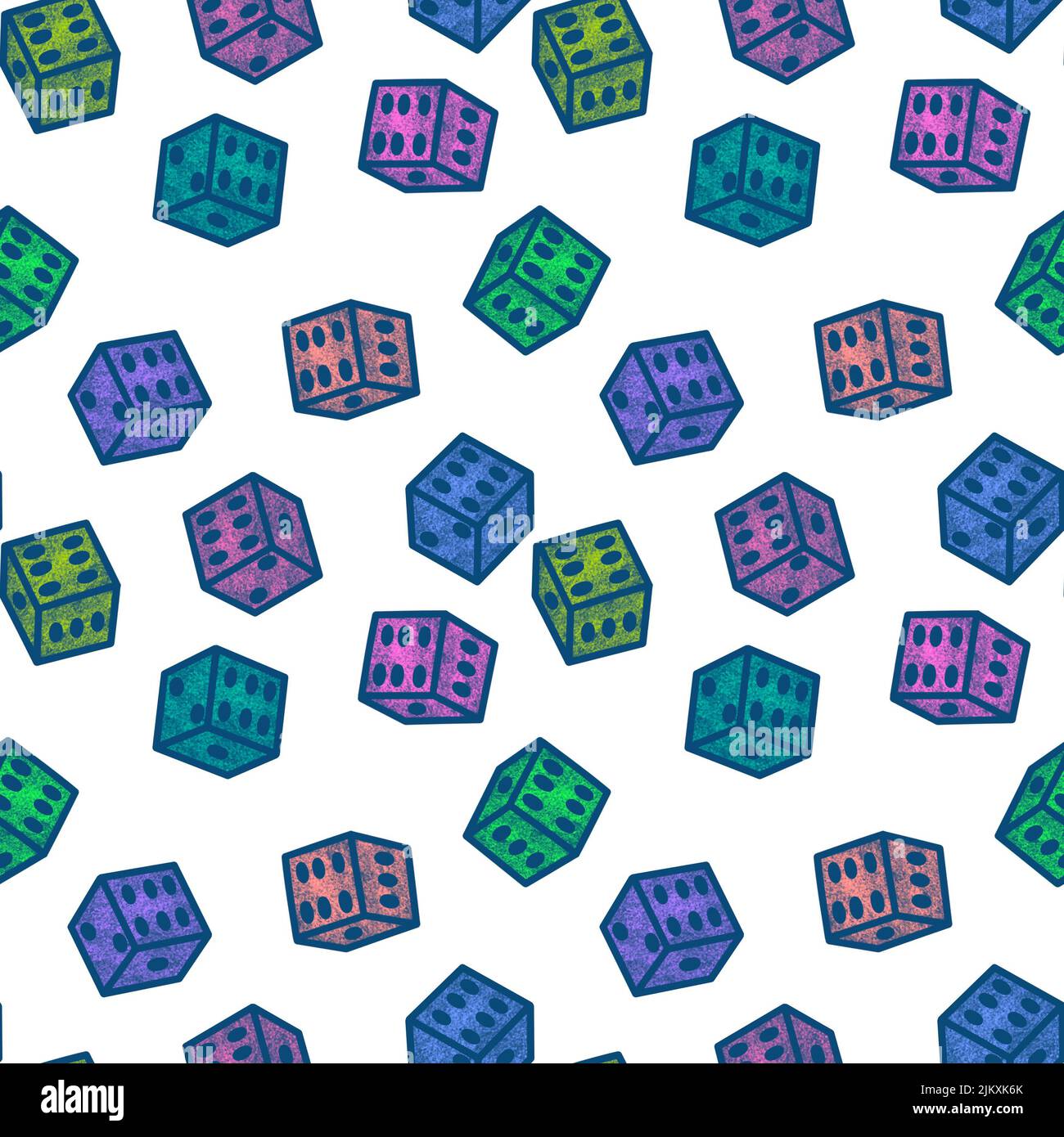 Cartoon geometric seamless game dice pattern for kids and clothes and ...