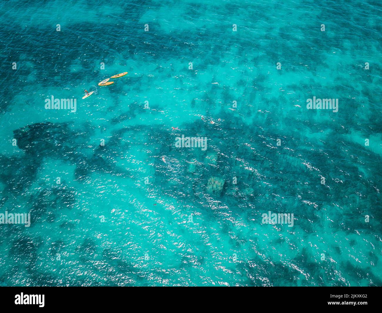 An aerial view of kayakers in the Florida beach Stock Photo - Alamy
