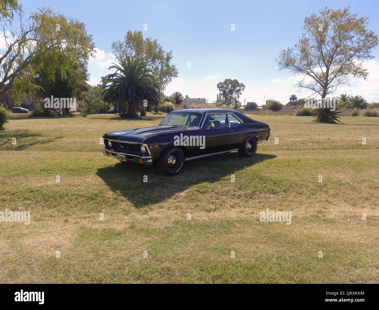 Chascomus, Argentina - Apr 09, 2022 - old black sporty Chevrolet Chevy ...
