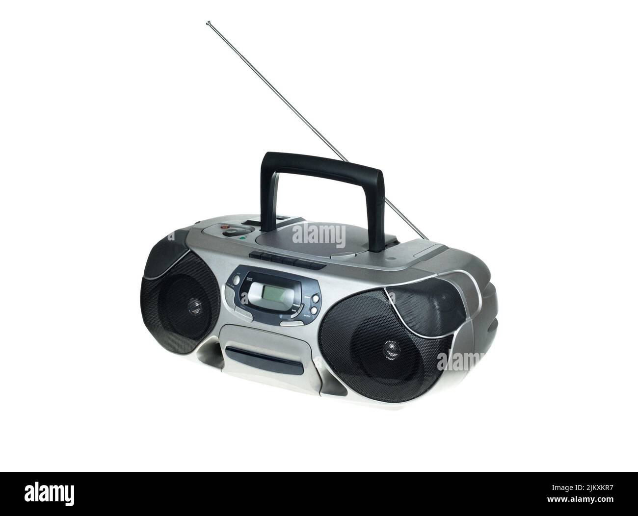 Radio cassette recorder Isolated on white background Stock Photo - Alamy