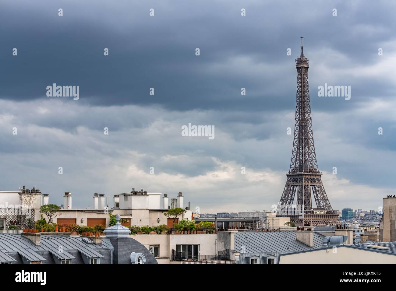 Typical parisian roofs hi-res stock photography and images - Alamy