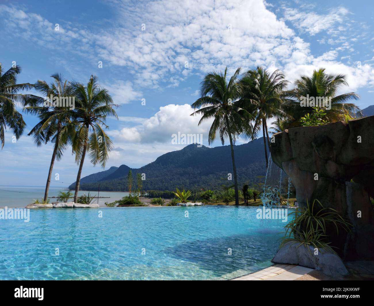 A beautiful view of the swimming pool near the beach Stock Photo - Alamy