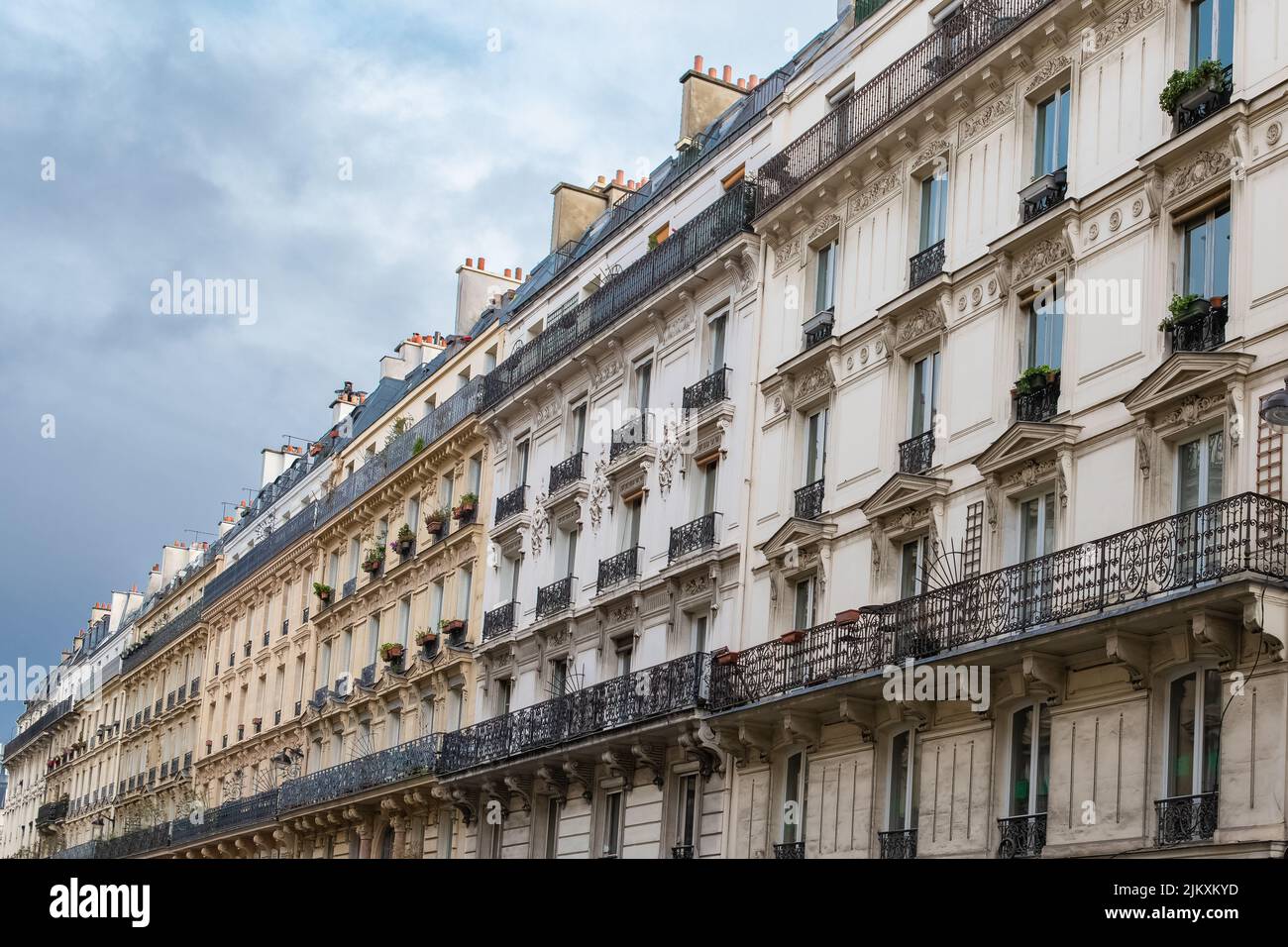 Paris, typical facades, beautiful buildings in the center Stock Photo ...