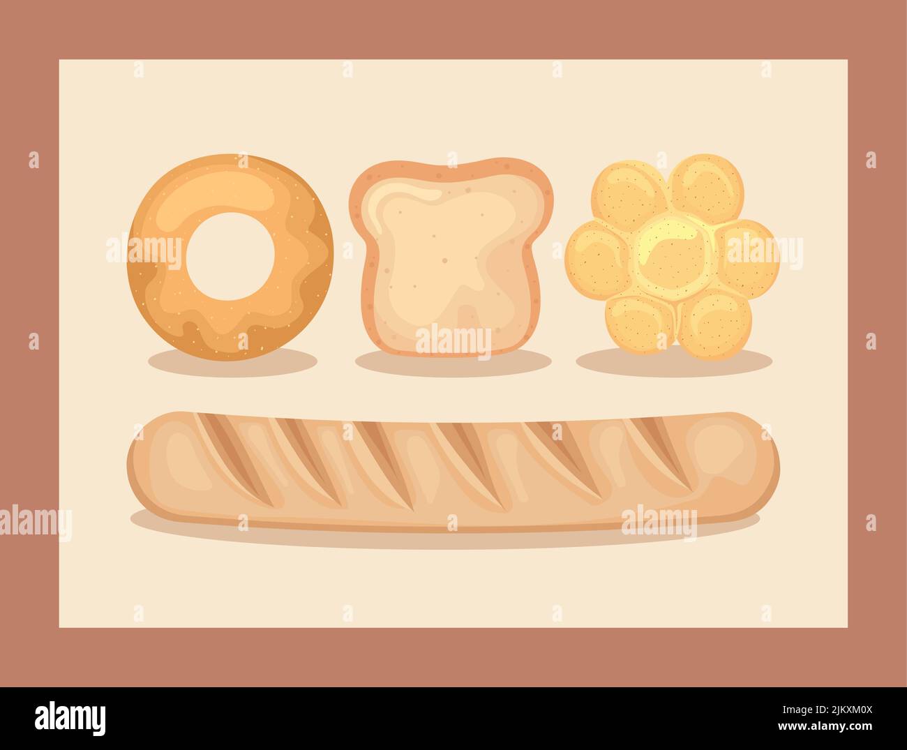 set of bread food Stock Vector Image & Art - Alamy