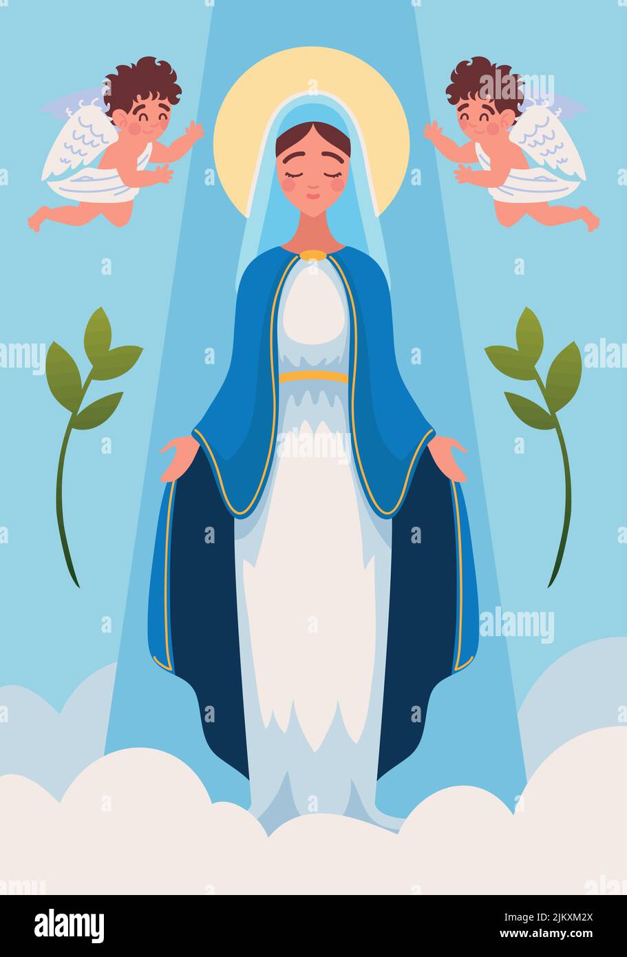 virgin Mary catholicism Stock Vector Image & Art - Alamy