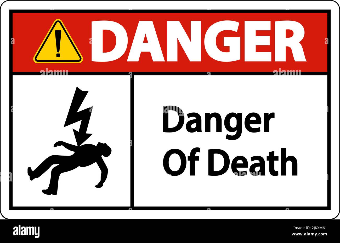 Danger Of Death Sign On White Background Stock Vector Image & Art - Alamy