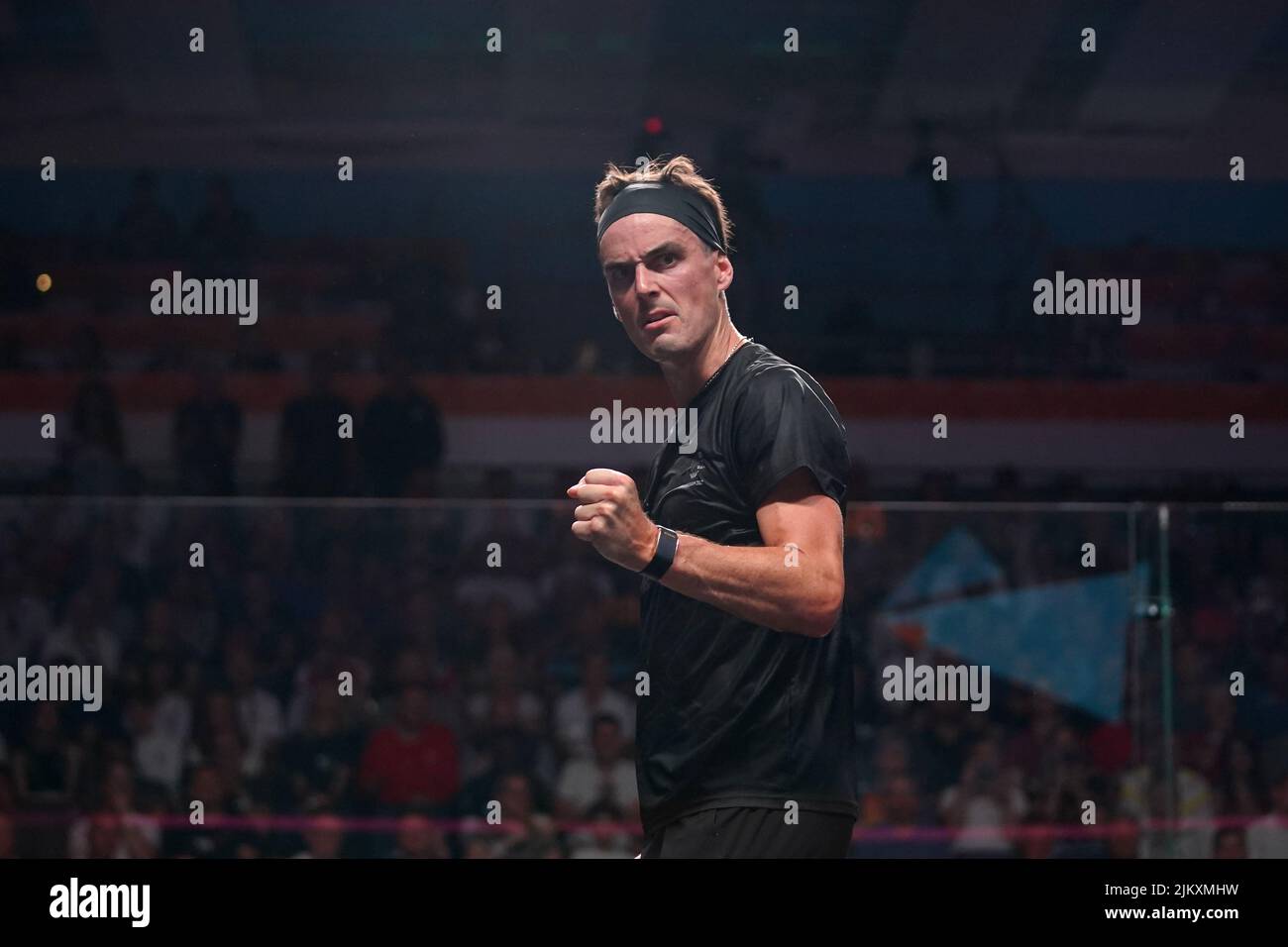 New Zealand's Paul Coll in action against Wales' Joel Makin in the Men ...