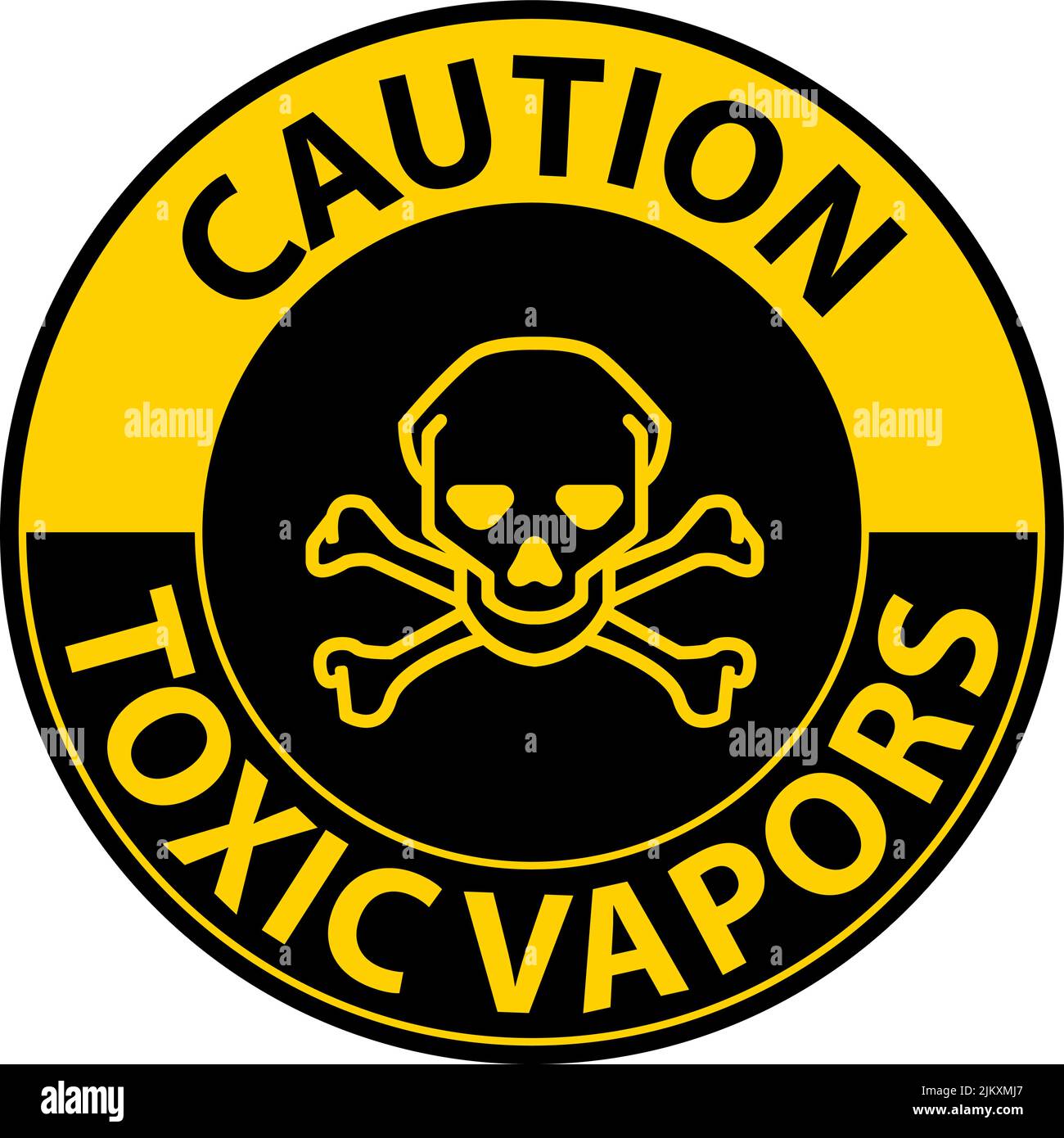 Caution Toxic Vapors Sign On White Background Stock Vector Image & Art ...