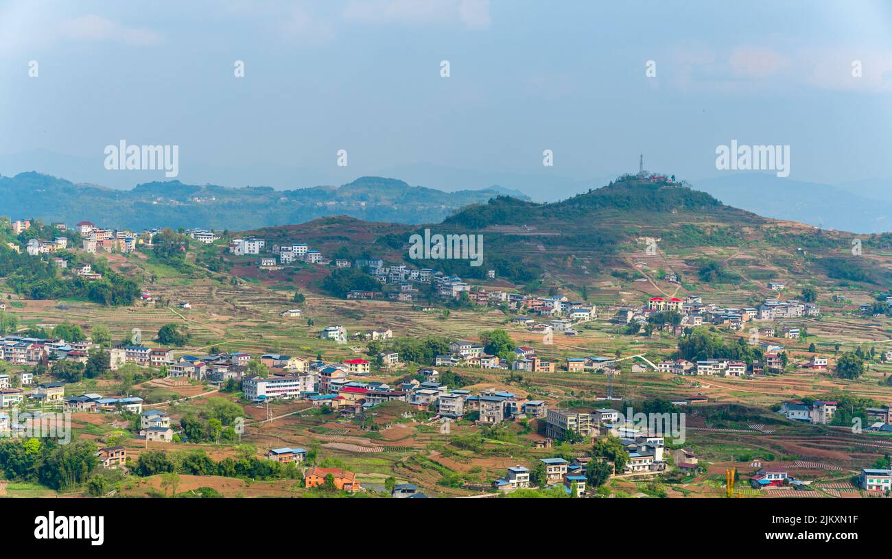 Beautiful Chinese countryside - terraced fields Stock Photo - Alamy