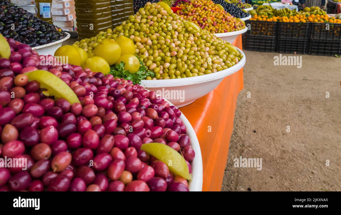 A closeup shot of a market in Tangier Stock Photo - Alamy